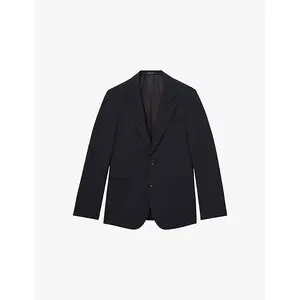 REISS Promise Slim-fit Stretch Wool-blend Blazer - Navy
