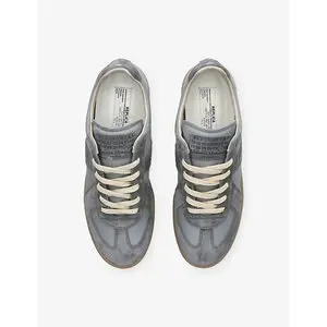 MAISON MARGIELA Replica Leather Trainers - Grey/light