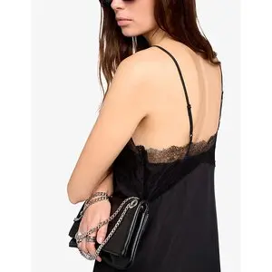 Zadig&Voltaire Lace-embroidered Silk Midi Dress - Black