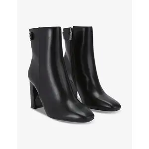 Carvela Jackpot Logo-embellished Heeled Leather Ankle Boots