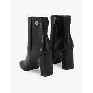 Carvela Jackpot Logo-embellished Heeled Leather Ankle Boots