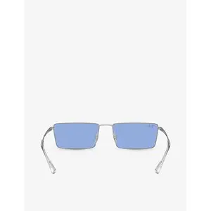Ray-ban Rb3741 Emy Rectangle-frame Sunglasses - Silver