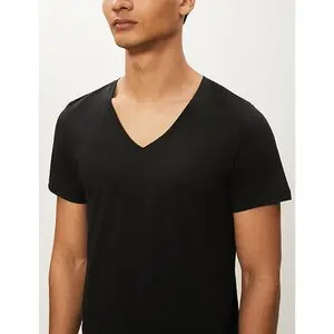 Hanro Cotton Superior Cotton-blend T-shirt - Black