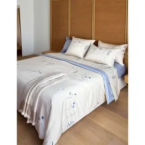 BOSS Azure Mist Cotton Flat Sheet - Multicoloured