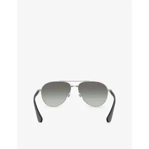 Burberry Be3167 Aviator-frame Metal Sunglasses - Silver