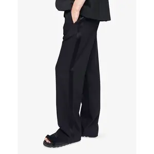 Zadig&Voltaire Poma Satin-stripe Straight-leg Trousers - Black