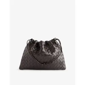 Bottega Veneta Leather Shoulder Bag With Top Handle - Fondant-gold