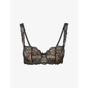 AUBADE Danse Stretch-lace Half-cup Bra - Black