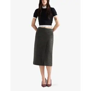 Prada Triangle Cut-out Cashmere Knitted Top