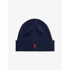 Polo Ralph Lauren Logo-embroidered Wool Beanie - Hunter Navy