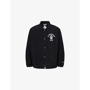 A BATHING APE Wind Stopper Logo-embroidered Woven Coach Jacket