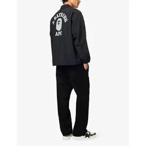 A BATHING APE Wind Stopper Logo-embroidered Woven Coach Jacket