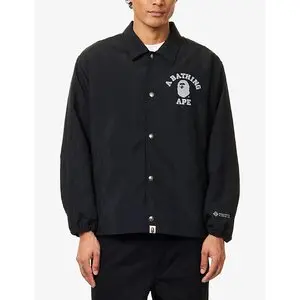 A BATHING APE Wind Stopper Logo-embroidered Woven Coach Jacket