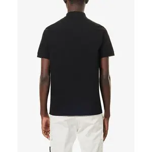 Stone Island Brand-patch Regular-fit Stretch-cotton Polo Shirt - Black
