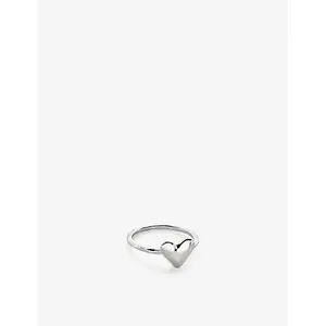 Monica Vinader Heart 18ct Yellow -plated Vermeil Sterling Stacking Ring - Silver