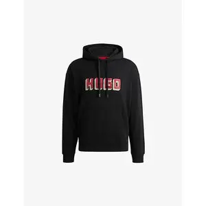 Hugo Logo-print Relaxed-fit Cotton Hoodie
