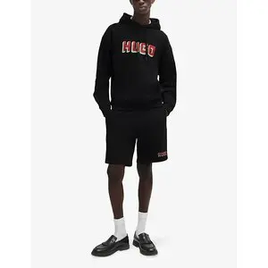 Hugo Logo-print Relaxed-fit Cotton Hoodie