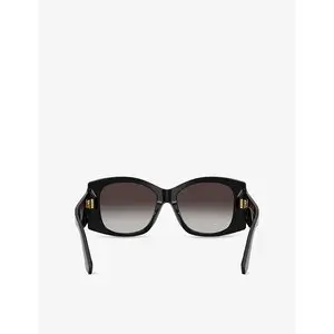 Dolce & Gabbana Butterfly-frame Acetate Sunglasses - Black