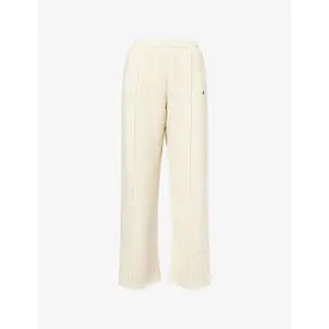 4TH & RECKLESS 4th & Reckless Fergie Wide-Leg Cotton-Jersey Jogging Bottoms Cream