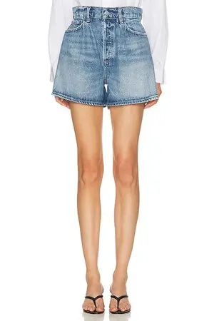 AGOLDE Cinched Waist Denim Shorts - Outbreak