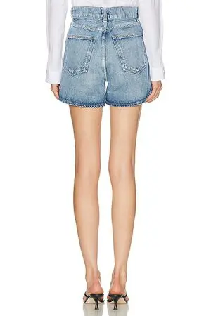 AGOLDE Cinched Waist Denim Shorts - Outbreak