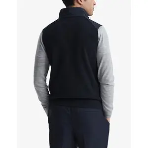 REISS William Padded Pu And Knitted Gilet