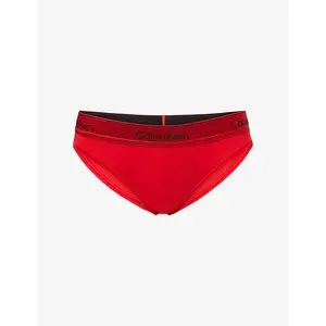 Calvin Klein Icon Branded Cotton And Modal-blend Bikini Briefs