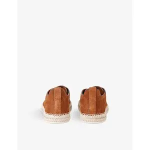 Zegna Triple Stitch Suede Espadrilles - Tan