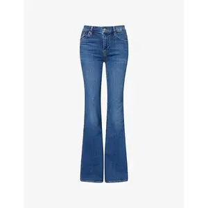 FRAME The Icon Long Flared Stretch-denim Blend Jeans