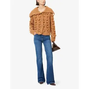 FRAME The Icon Long Flared Stretch-denim Blend Jeans