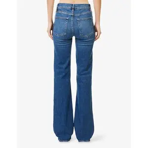 FRAME The Icon Long Flared Stretch-denim Blend Jeans
