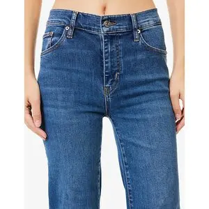FRAME The Icon Long Flared Stretch-denim Blend Jeans