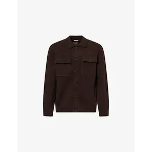 BELIER Patch-pocket Collared Knitted Overshirt