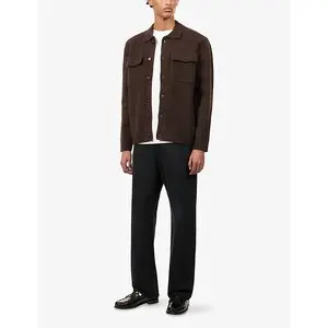 BELIER Patch-pocket Collared Knitted Overshirt