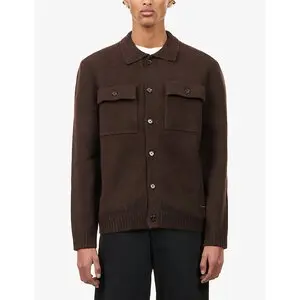 BELIER Patch-pocket Collared Knitted Overshirt