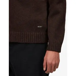 BELIER Patch-pocket Collared Knitted Overshirt