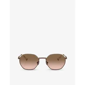 Brunello Cucinelli Sartorial Sunset Round-frame Sunglasses - Brown