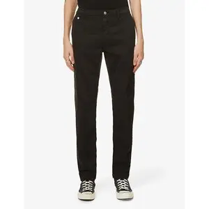 REPLAY Stretch-denim Straight-leg Chinos - Black