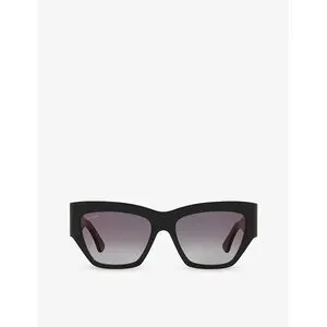 Cartier Ct0435s Cat Eye Acetate Sunglasses - Black