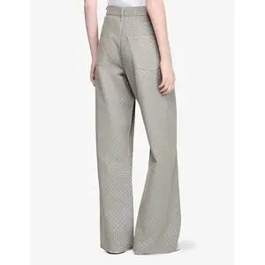 Sandro Diamante-embellished Relaxed-fit Denim Jeans