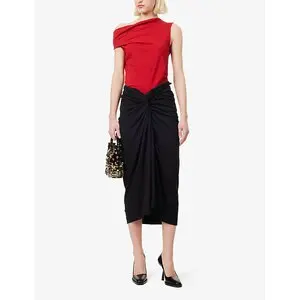 Dries Van Noten Cotton-jersey Midi Skirt