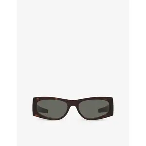 Saint Laurent Rectangle-frame Sunglasses - Brown