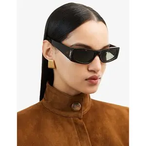 Saint Laurent Rectangle-frame Sunglasses - Brown