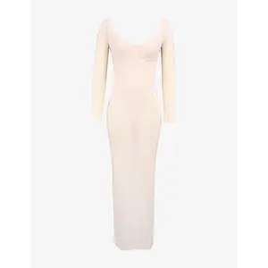 House Of Cb Semi-sheer Mesh Maxi Dress - Silver