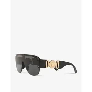 Versace Ve4391 Round-frame Sunglasses - Black