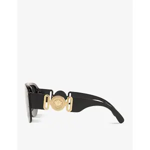 Versace Ve4391 Round-frame Sunglasses - Black