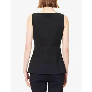Theory Woven Boatneck Top