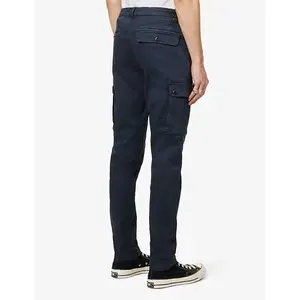 REPLAY Jaan Hypercargo Tapered-leg Stretch-cotton Blend Trousers - Blue