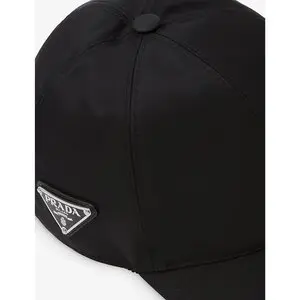 Prada Re-nylon Logo-plaque Baseball Cap - Black