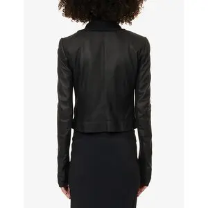 Rick Owens Scarf Biker Leather Jacket